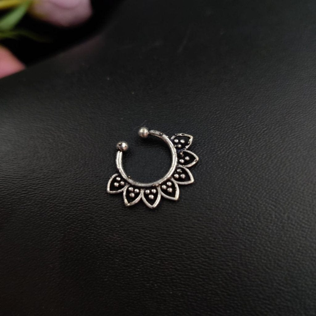 Traditional Oxidised Septum Nose Pins | Best Silver Plated Nose Rings ...