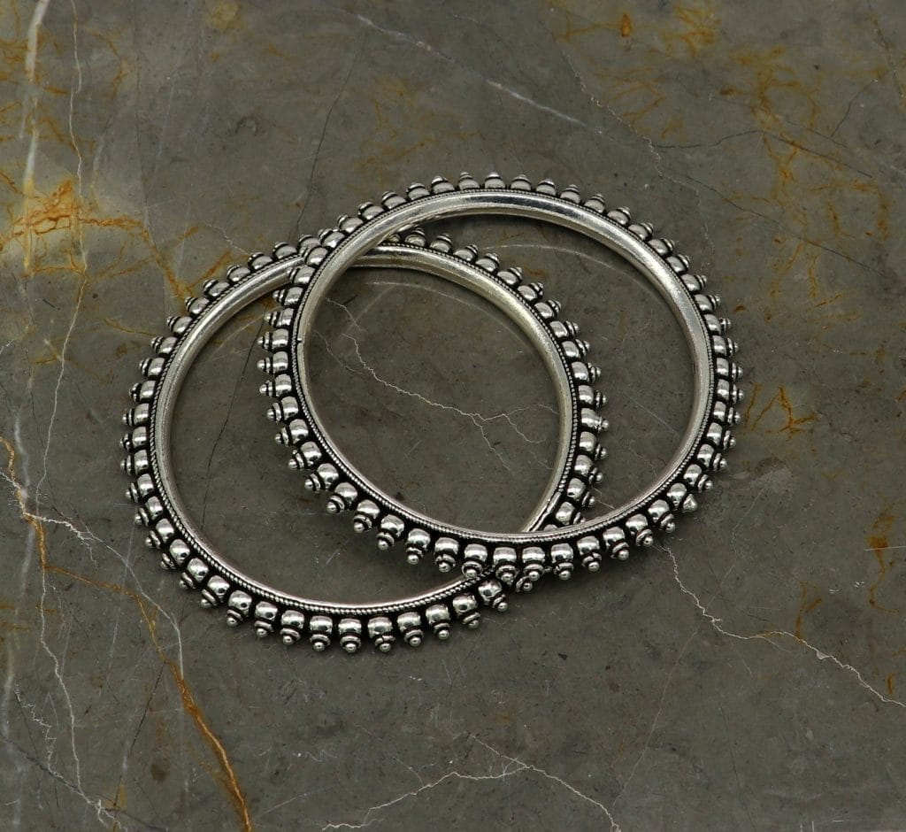 Affordable Jaipuri Oxidised Chudiya German Silver Bangle For Girls ...