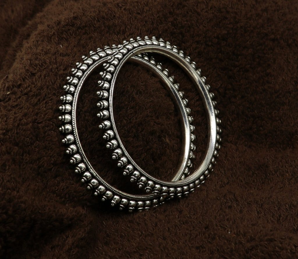 Affordable Jaipuri Oxidised Chudiya German Silver Bangle For Girls ...