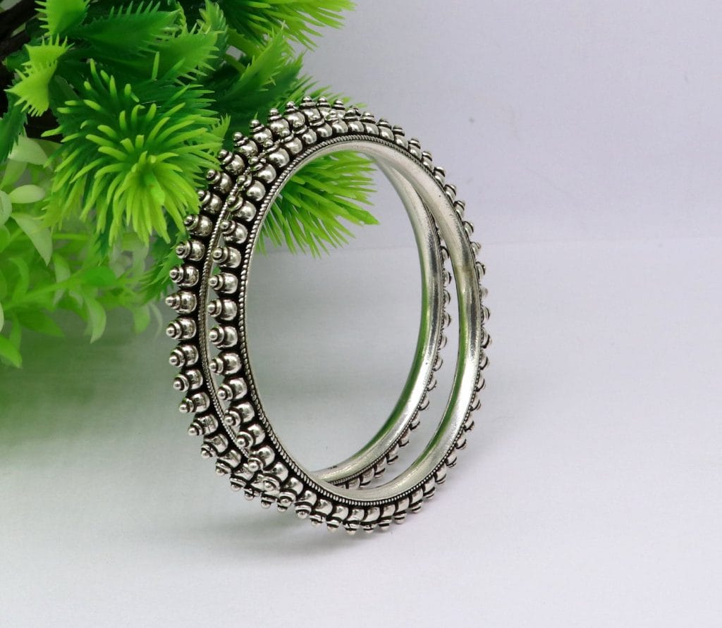 Affordable Jaipuri Oxidised Chudiya German Silver Bangle For Girls ...