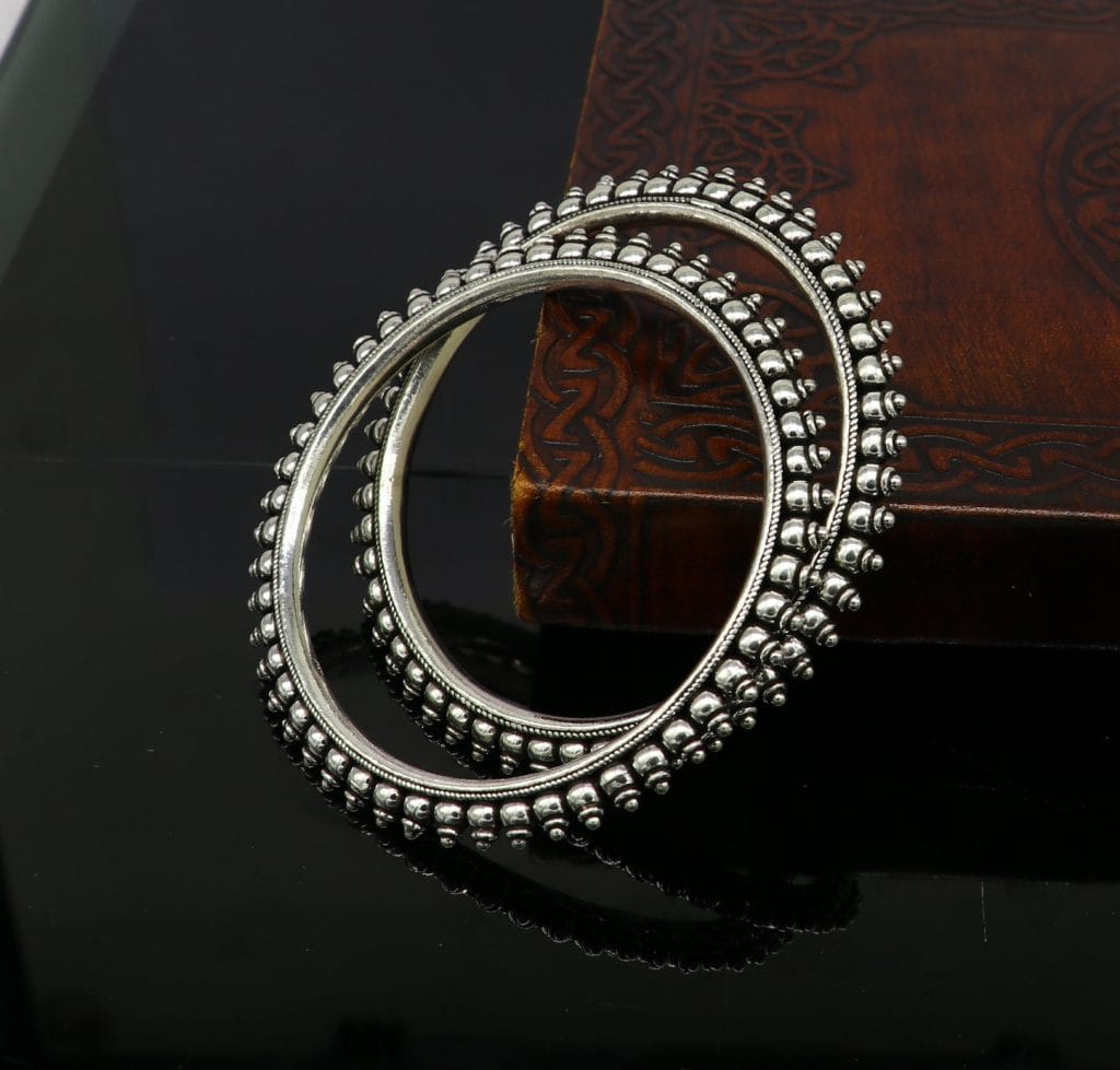 Affordable Jaipuri Oxidised Chudiya German Silver Bangle For Girls ...