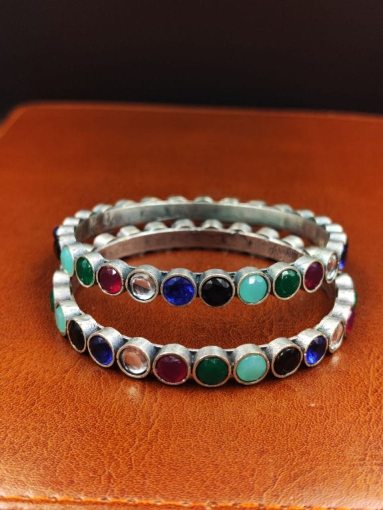 Traditional Oxidised Bangles | Premium Quality Silver Replica Chudiya ...